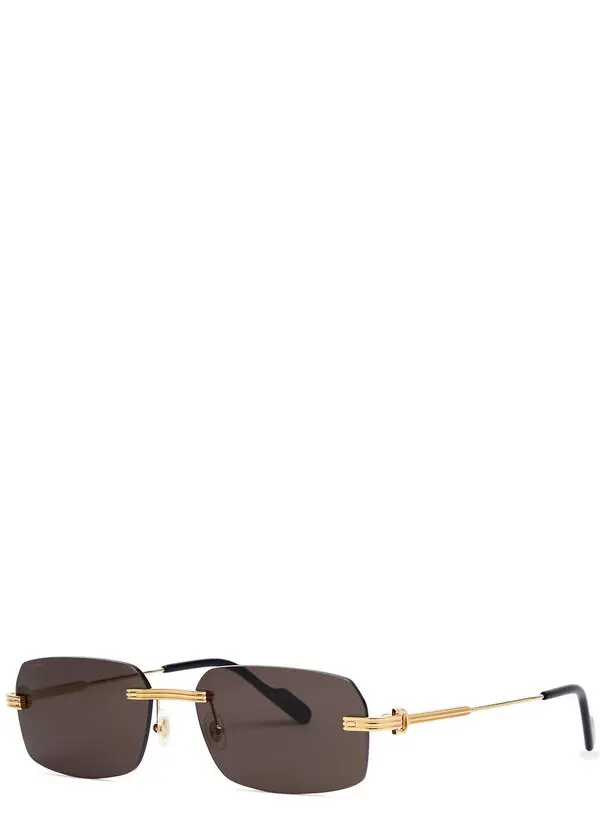 Cartier Rimless Rectangle-frame Sunglasses