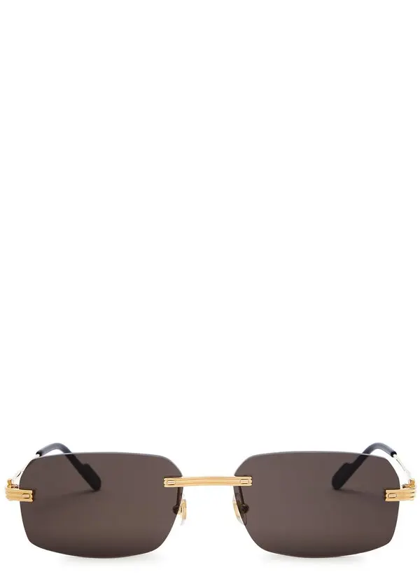 Cartier Rimless Rectangle-frame Sunglasses