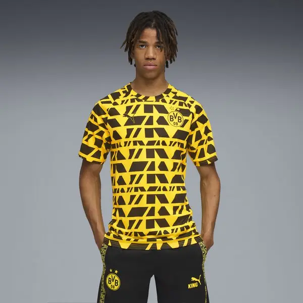 PUMA Bvb Soccer 25/26 Warm-up Jersey - Yellow