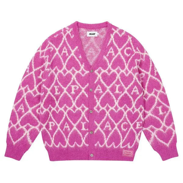 PALACE Hairy Heart Knit - Pink