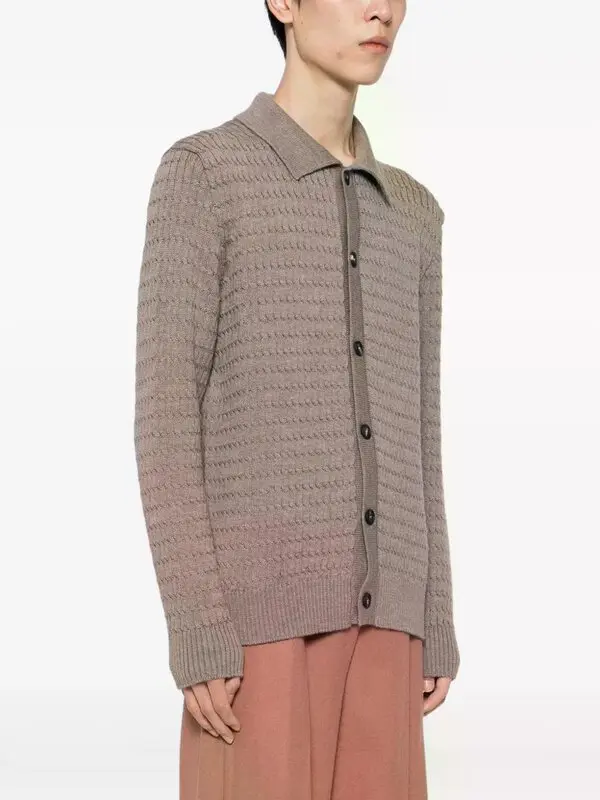 Tagliatore Textured Wool Cardigan