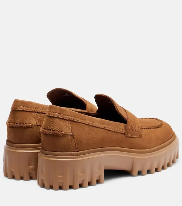 Hogan Suede Platform Loafers
