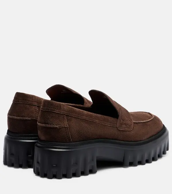 Hogan H700 Leather Platform Loafers