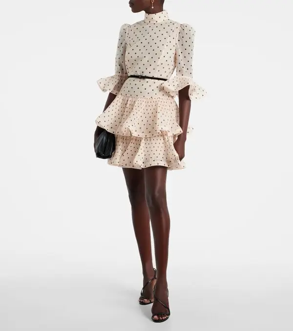Zimmermann Polka-dot Ruffled Minidress