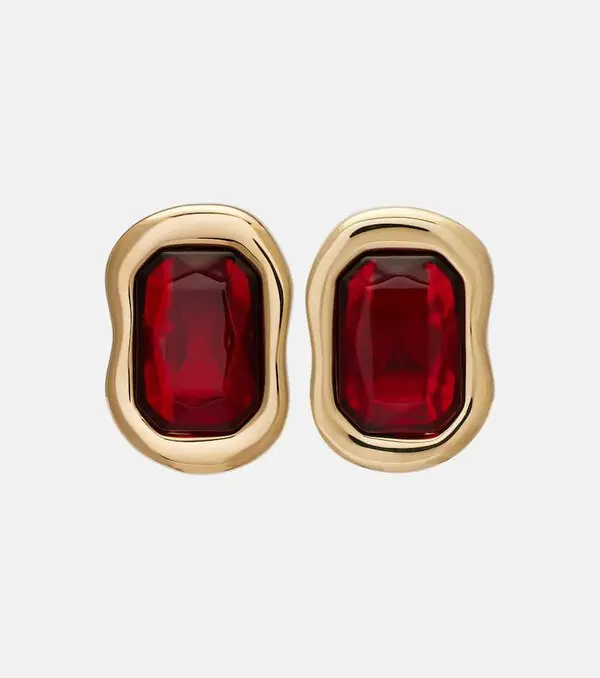 Givenchy Crystal-embellished Clip-on Earrings - Gold