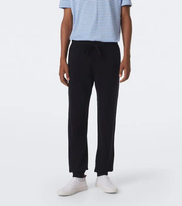 ALLUDE Wool And Cashmere Sweatpants - Blue
