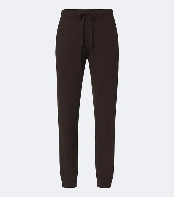 ALLUDE Wool And Cashmere Sweatpants - Brown