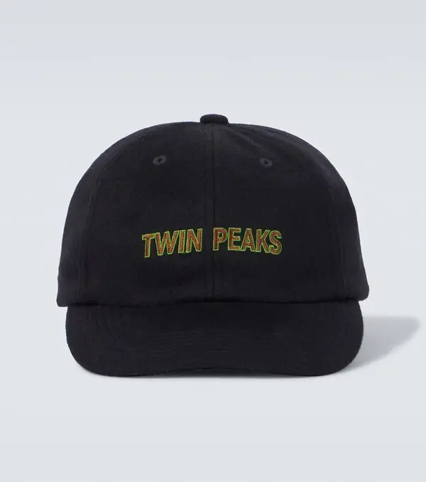 Undercover Embroidered Wool Baseball Cap - Black