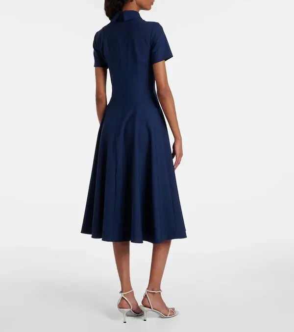 emilia wickstead dress blue Fifer Mini Dress in Electric Blue Floral Printed Twill