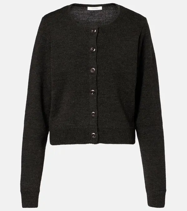 LEMAIRE Ribbed-knit Cardigan - Brown