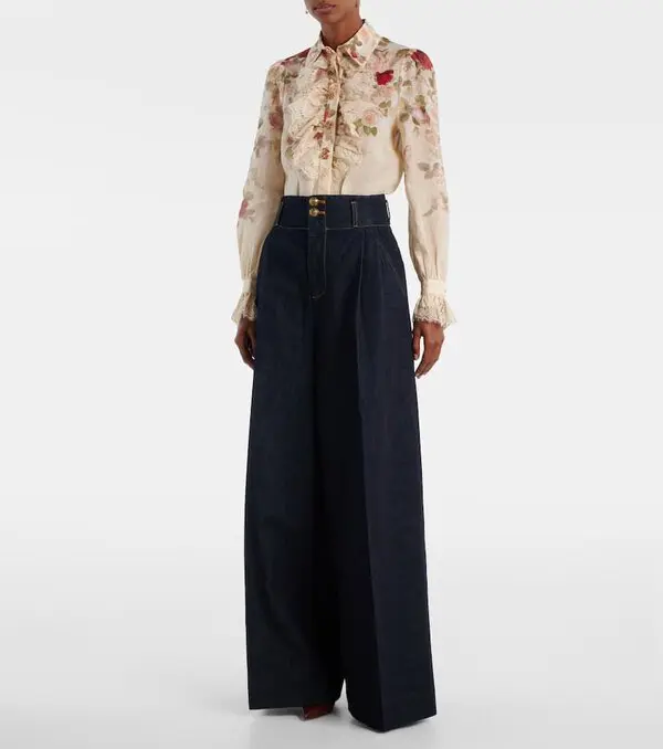 Zimmermann Hypnotic High-rise Wide-leg Jeans