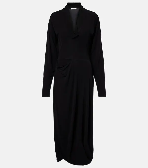 LEMAIRE Draped Crêpe Jersey Maxi Dress