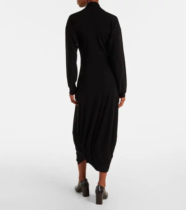 LEMAIRE Draped Crêpe Jersey Maxi Dress