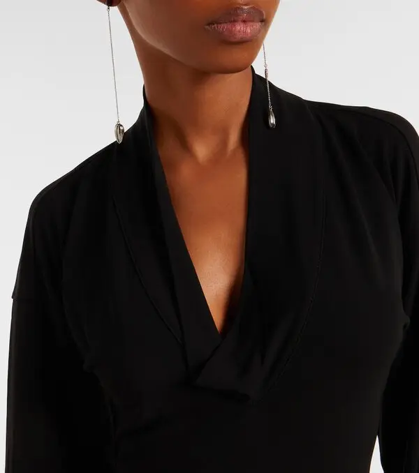LEMAIRE Draped Crêpe Jersey Maxi Dress