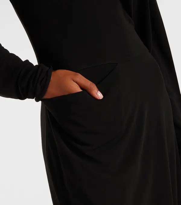 LEMAIRE Draped Crêpe Jersey Maxi Dress
