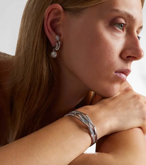 REPOSSI 18kt White Gold Diamond Bangle