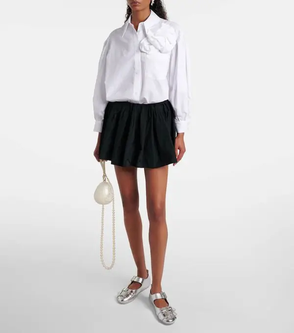 Simone Rocha Buckle Ballerina Grip Leather Ballet Flats