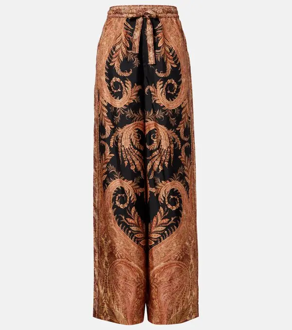 Zimmermann Hypnotic Silk Wide-leg Pants - Multicoloured