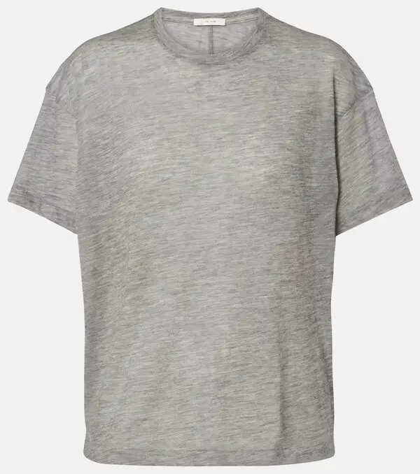 THE ROW Lila Knitted Cashmere Top - Grey