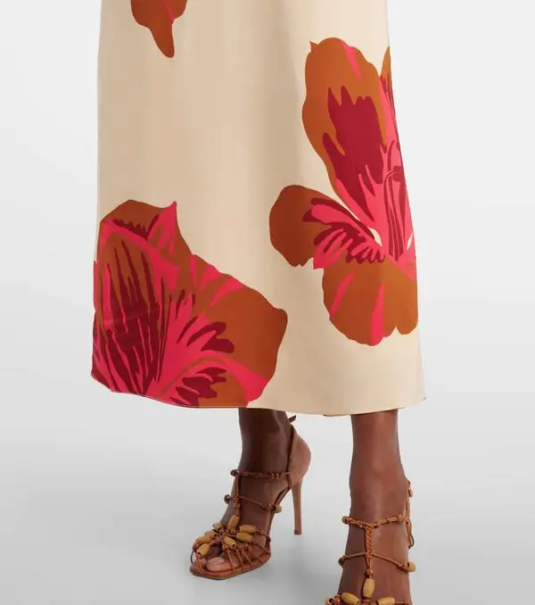 Johanna Ortiz Floral Halterneck Maxi Dress - Multicoloured