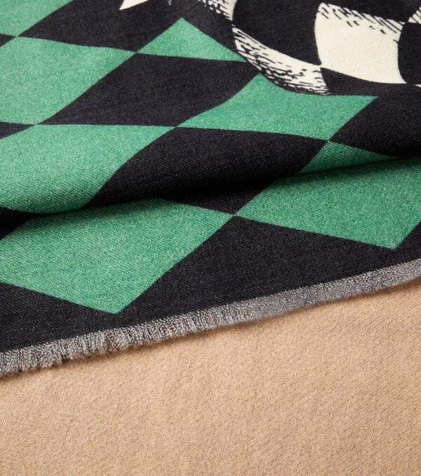 FORNASETTI High Fidelity Argyle Wool Blanket