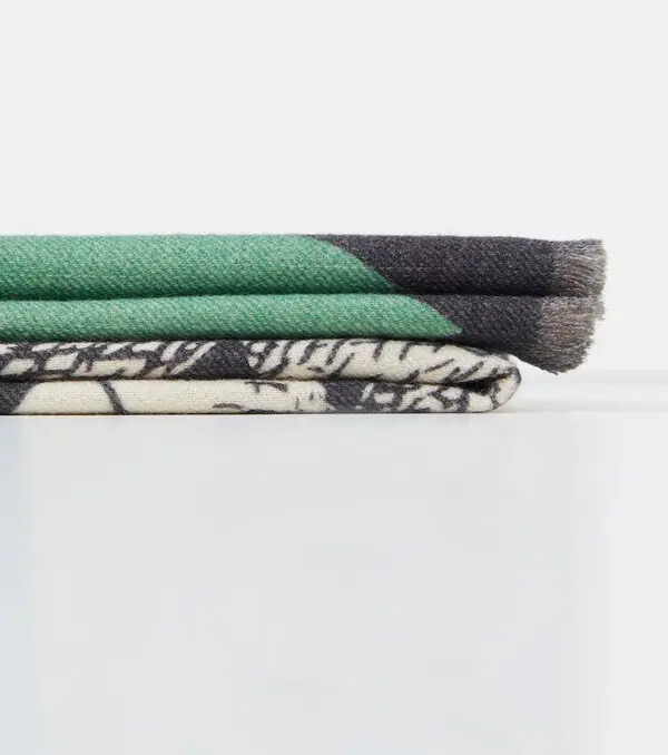 FORNASETTI High Fidelity Argyle Wool Blanket