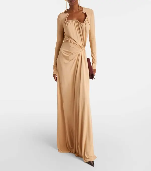 Victoria Beckham Asymmetric Draped Gown