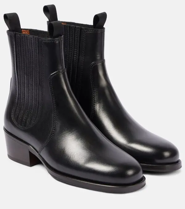 LEMAIRE Leather Chelsea Boots - Black