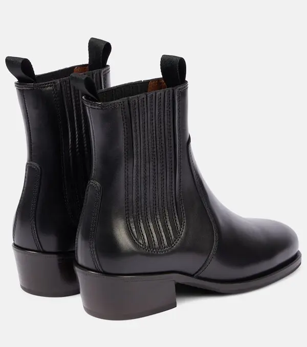 LEMAIRE Leather Chelsea Boots - Black