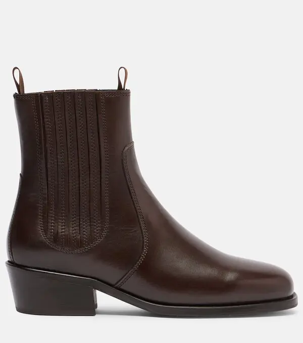 LEMAIRE Leather Chelsea Boots - Brown