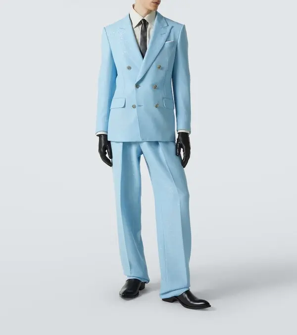 TOM FORD Sequined Wool-blend Suit Jacket