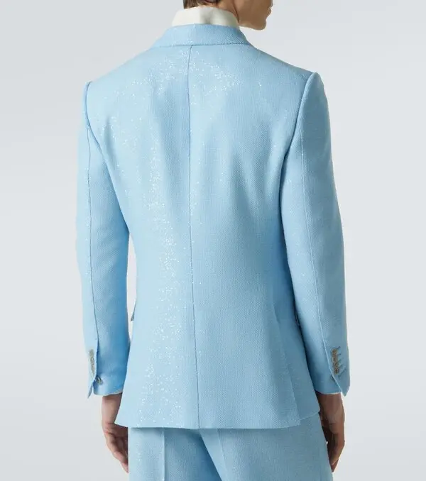TOM FORD Sequined Wool-blend Suit Jacket