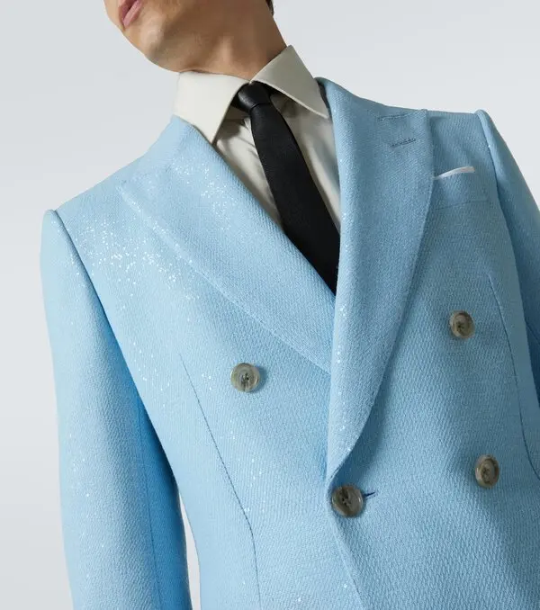 TOM FORD Sequined Wool-blend Suit Jacket