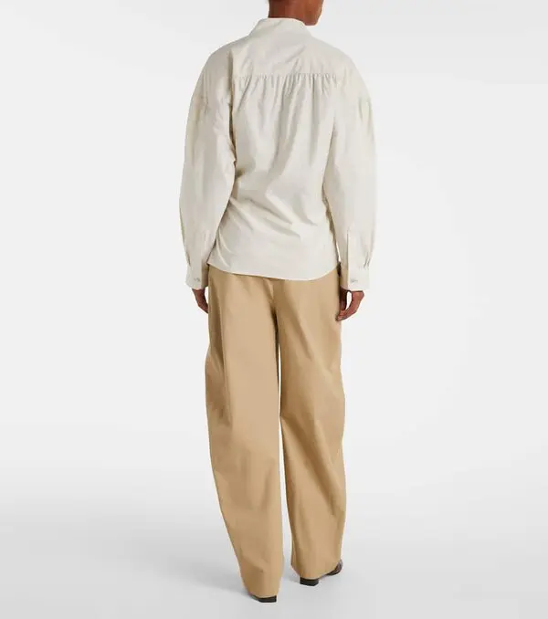 LEMAIRE Twisted Cotton And Silk Shirt - Beige