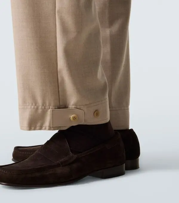 Brioni Wool Straight Leg Pants