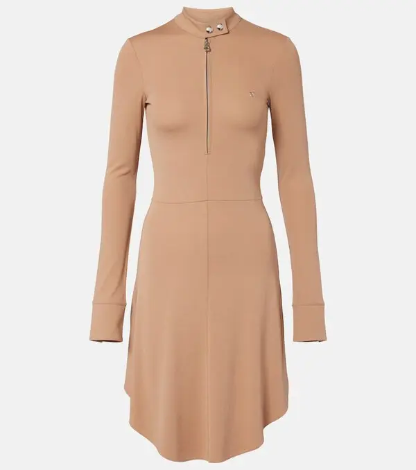 COURREGES Courrèges Biker Crêpe Jersey Minidress