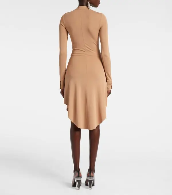 COURREGES Courrèges Biker Crêpe Jersey Minidress