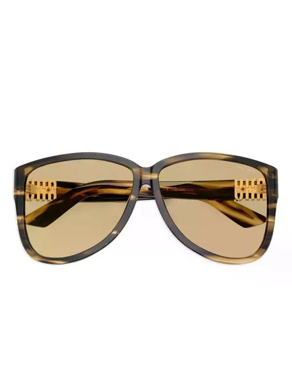 Miu Miu Oversized-frame Sunglasses - Brown