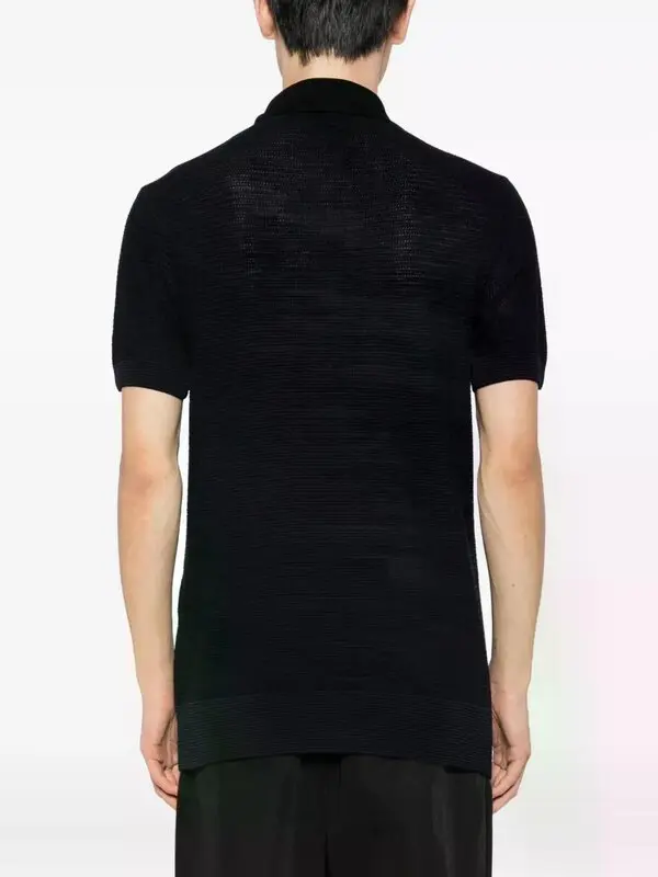 TOM FORD Wool Polo Shirt - Black