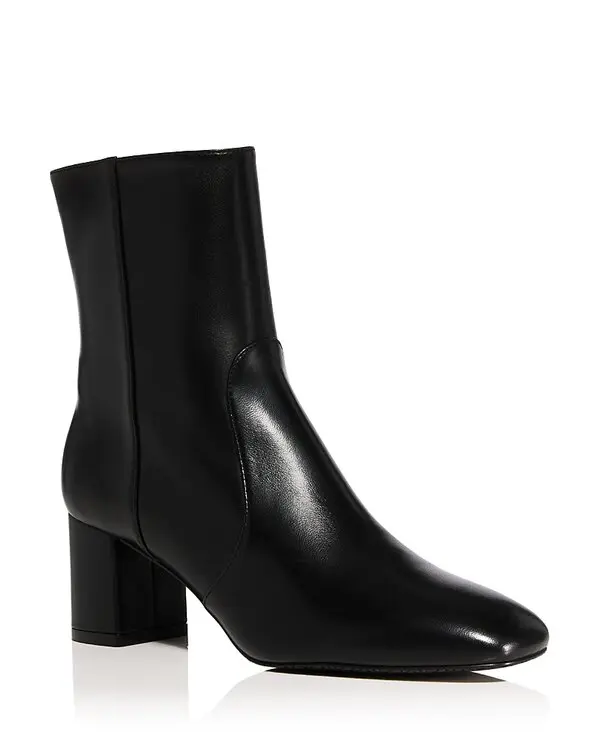 STUART WEITZMAN Miranda Zip Bootie 60 - Black Leather