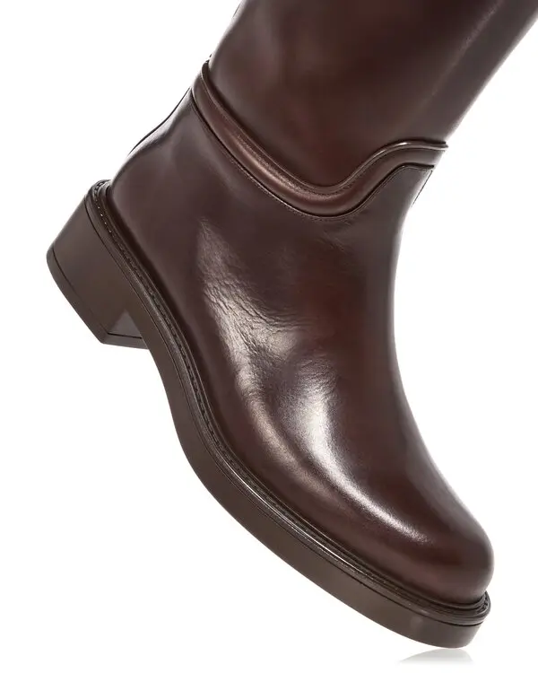 STUART WEITZMAN Leather Riding Boots - Walnut
