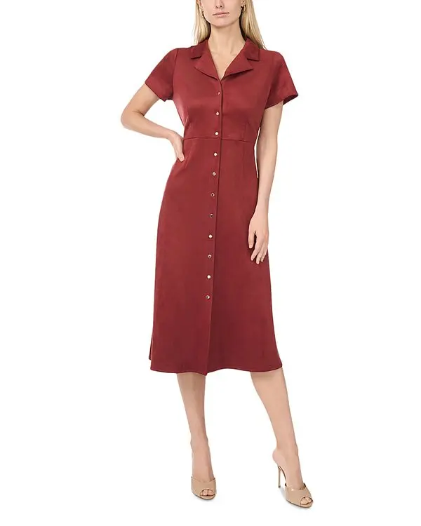 Vince Camuto Tie Back Button-down Midi Dress