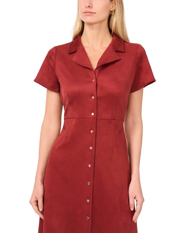 Vince Camuto Tie Back Button-down Midi Dress