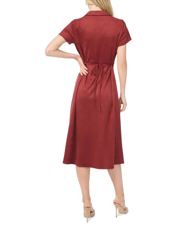 Vince Camuto Tie Back Button-down Midi Dress