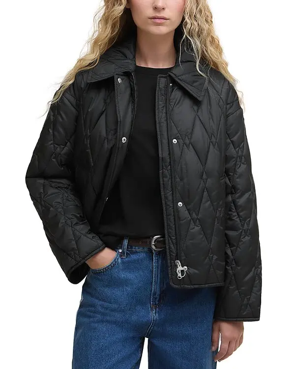 Barbour Bernadette Quilted Jacket - Black/onyx Tartan