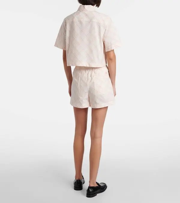 Burberry Check Cotton Shorts