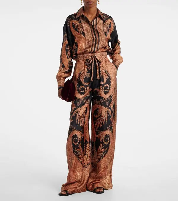 Zimmermann Hypnotic Silk Wide-leg Pants - Multicoloured