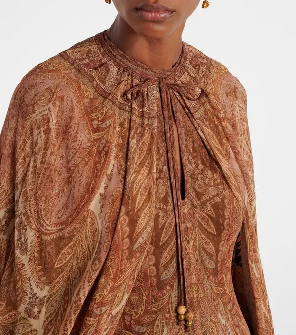 Zimmermann Hypnotic Caped Maxi Dress