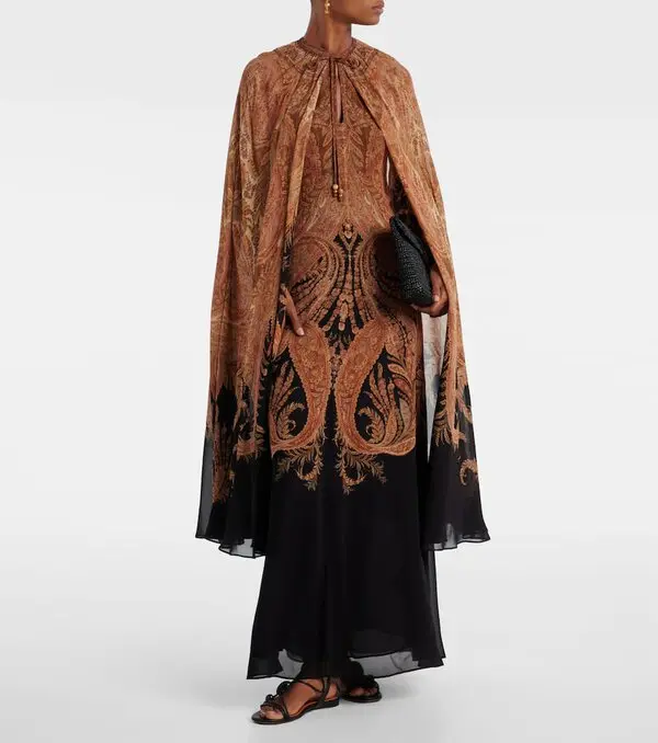 Zimmermann Hypnotic Caped Maxi Dress
