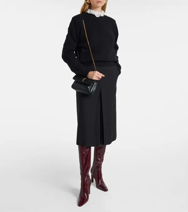 Saint Laurent Niki Mini Leather Crossbody Bag - Black